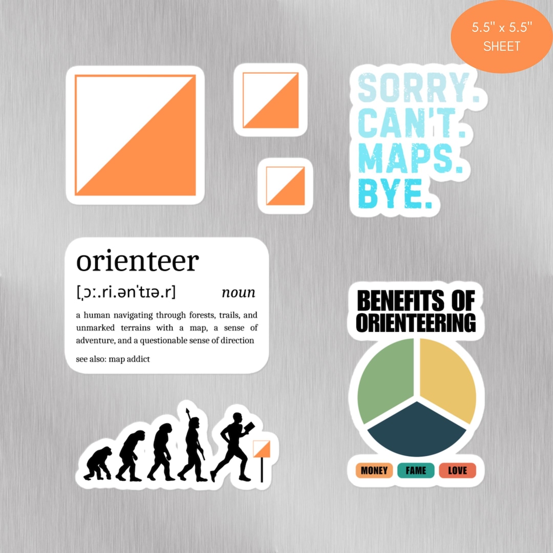 Orienteering Vinyl Sticker Pack: Funny Orienteer Gift - Etsy