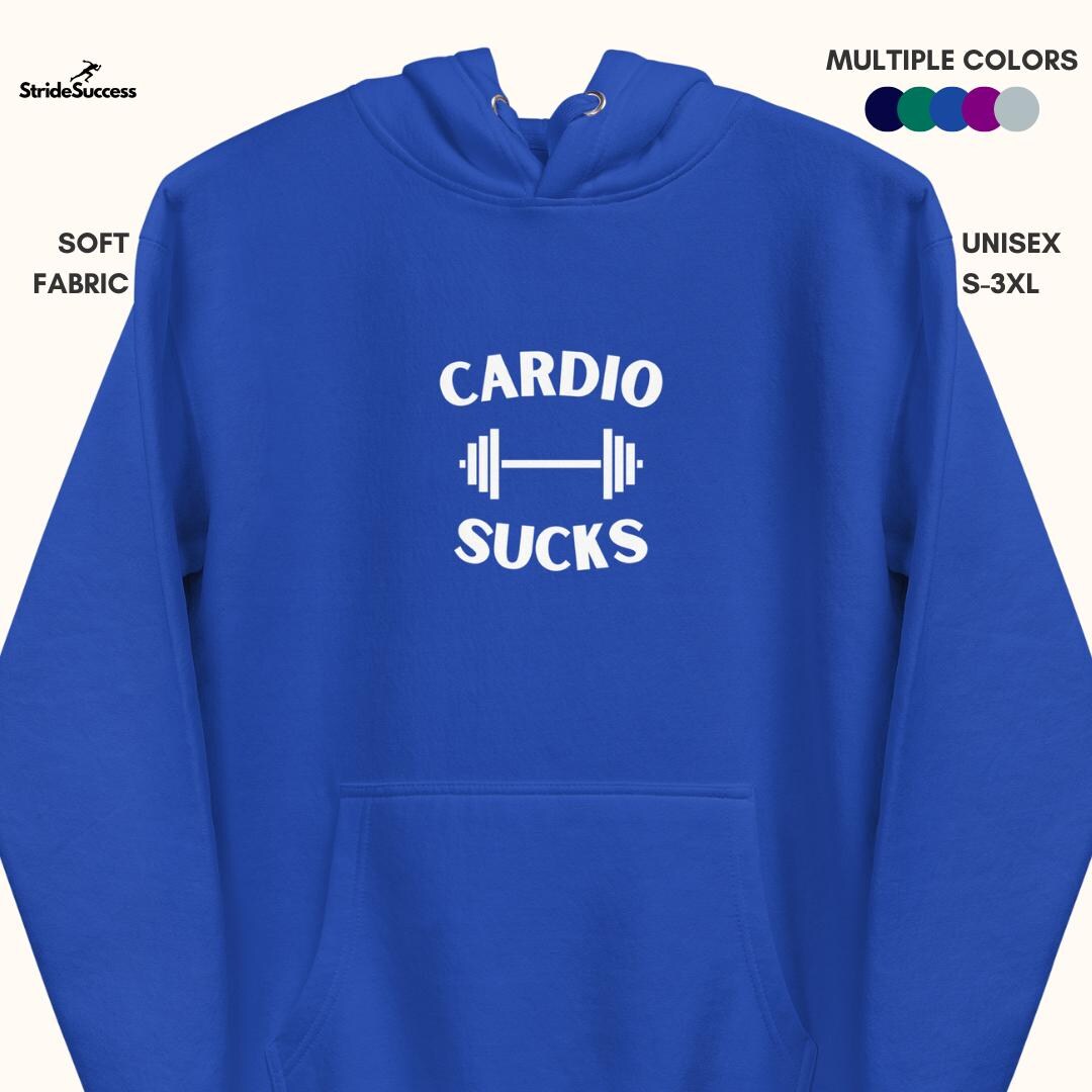 Sarcastic Gym Rat Hoodie: Cardio Sucks Soft Weightlifting Lover ...