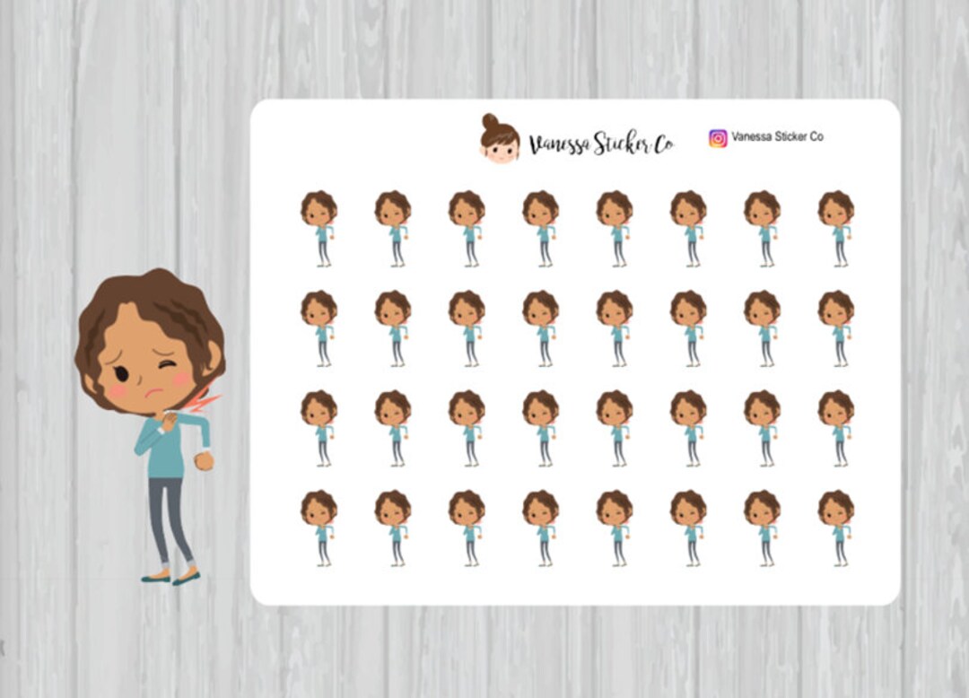 Amber Shoulder Pain Planner Stickers, Character Planner Stickers - Etsy