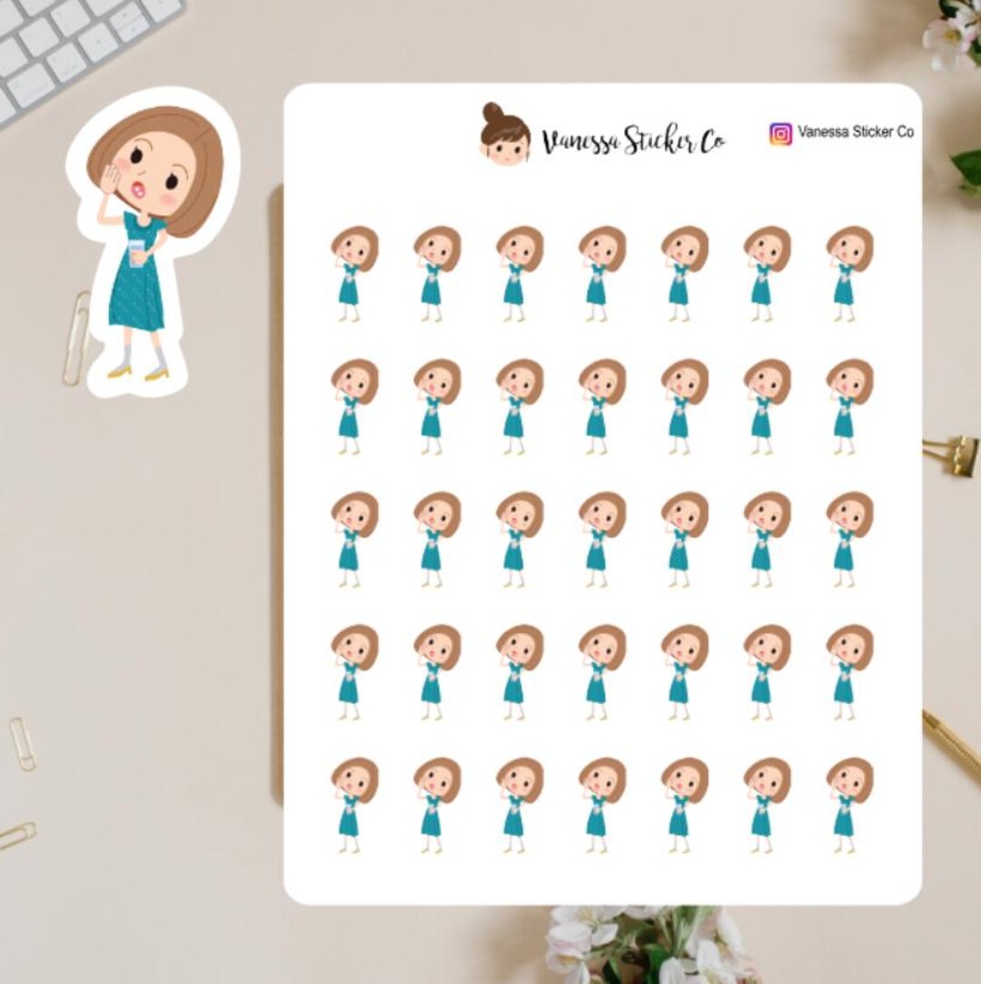 Medication Tracker Stickers, Character Planner Stickers, Lizzy ...