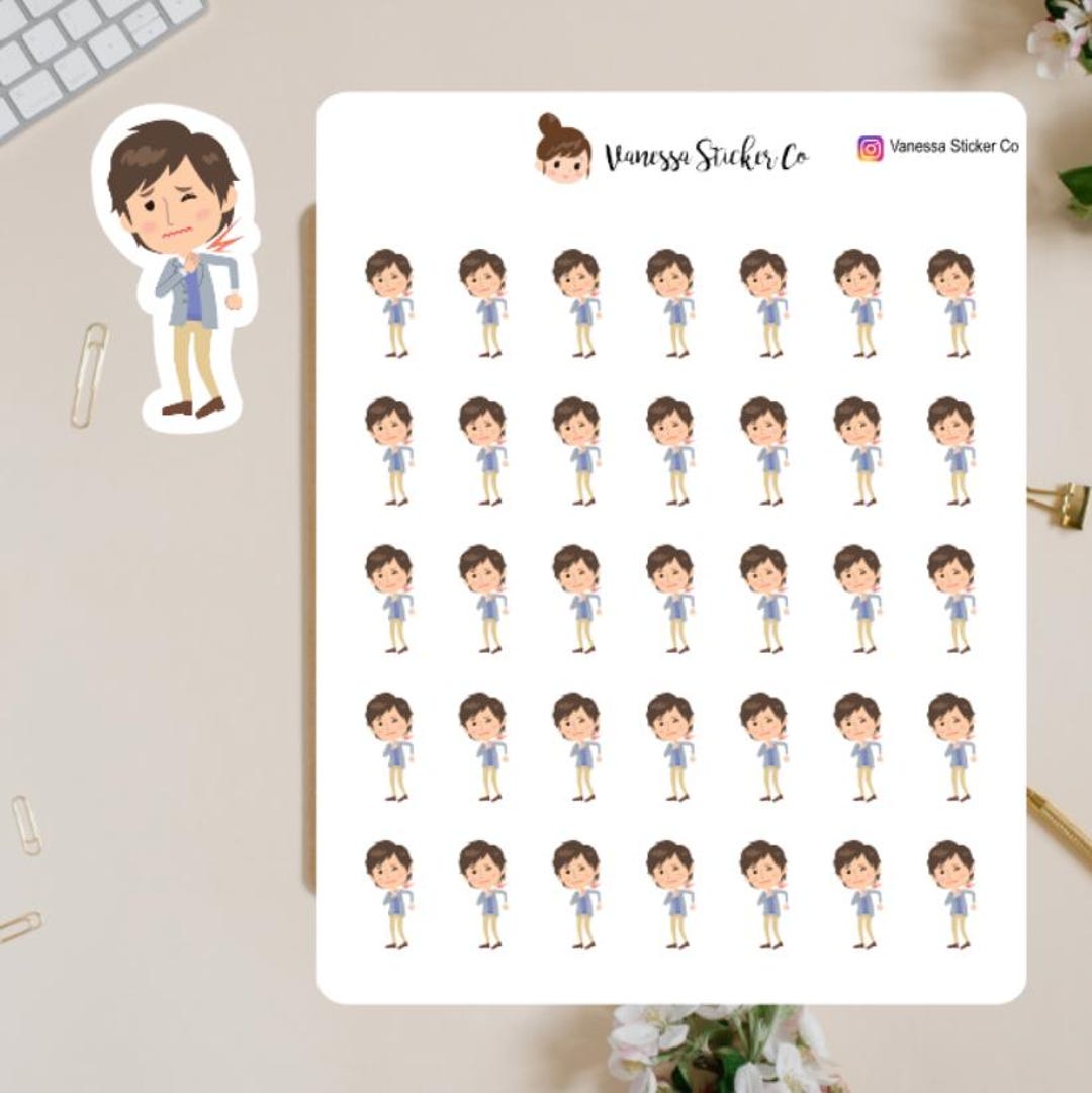 Husband Shoulder Pain Stickers, Mark Stickers , Dad Planner Stickers ...