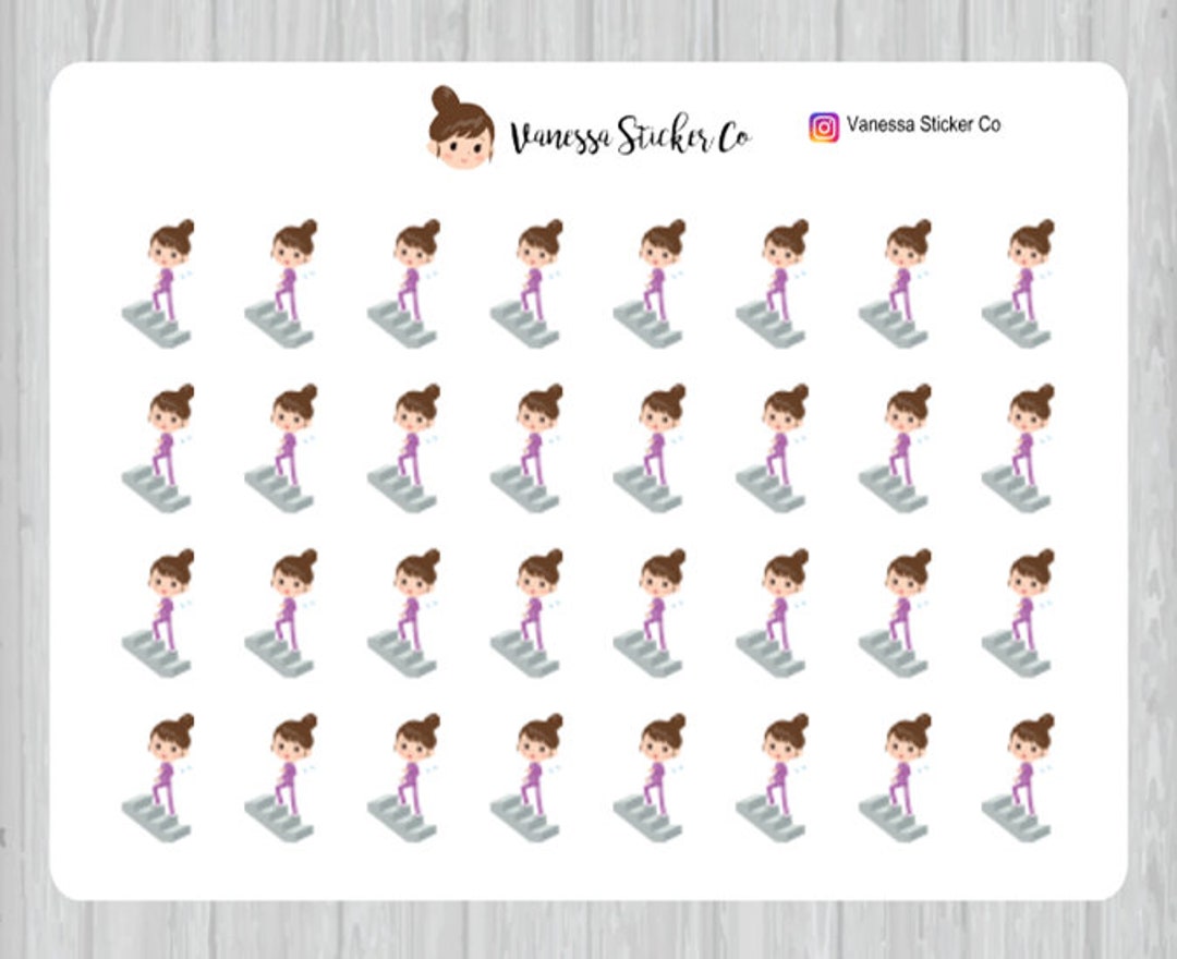Steps Planner Stickers, Character Planner Stickers, Fitness Stickers - Etsy