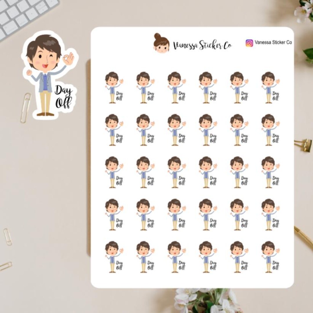 50% off Clearance - Husband Day off Stickers, Mark No Work Stickers ...