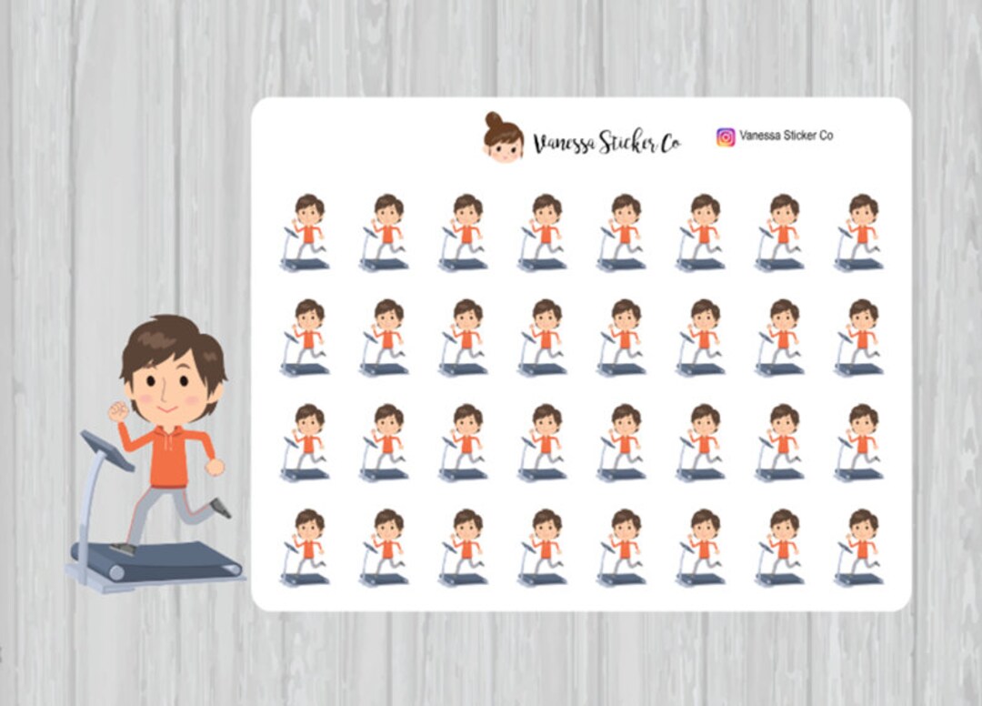 Husband Treadmill Stickers, Mark Fitness Stickers , Dad Planner ...