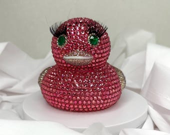 Purple Rhinestone Gem Bling Rubber Ducks Cruising Duck, Car Duck, Cheer ...