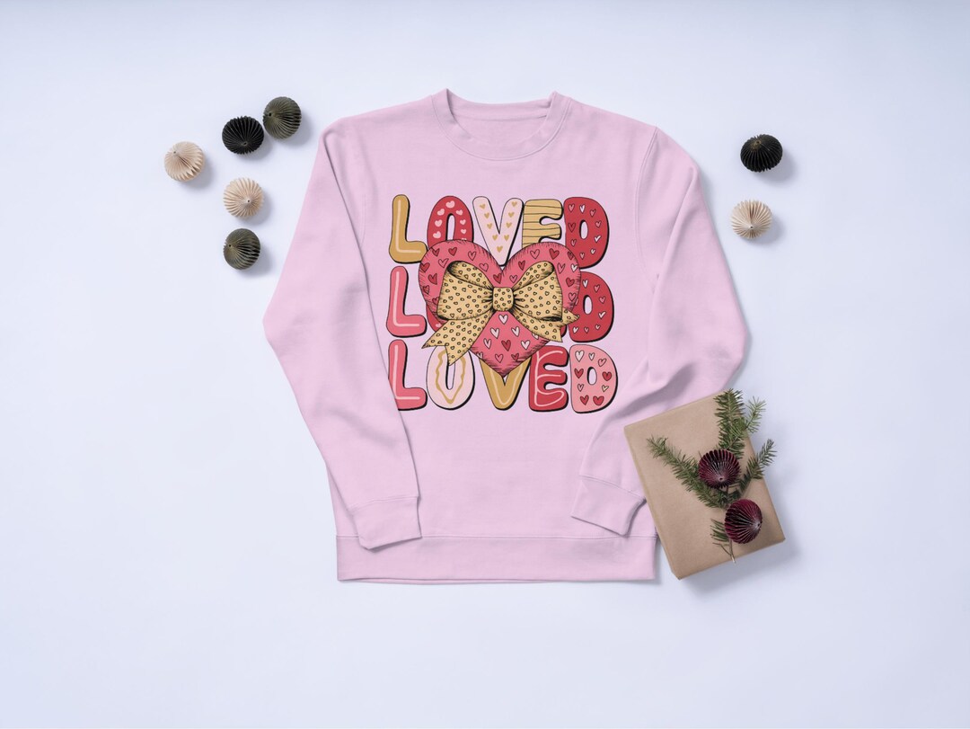 Valentine’s Day Gifts PNG - LOVED Word With Heart and Bow - Cute ...