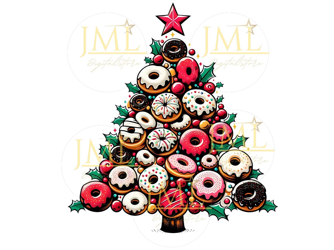 Christmas Donut Tree Donut Tree Design Png With Festive Colors Png ...