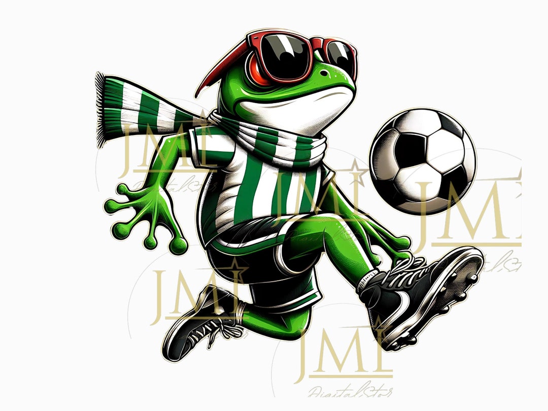 Frog Playing Football Svg,funny Soccer Frog Animal Graphic ,frog ...