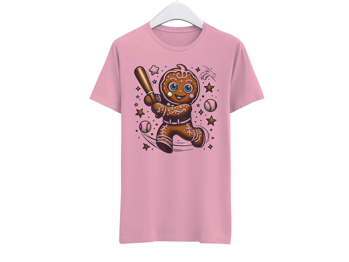 Gingerbread Baseball Christmas SVG Festive Gingerbread Man With Santa ...