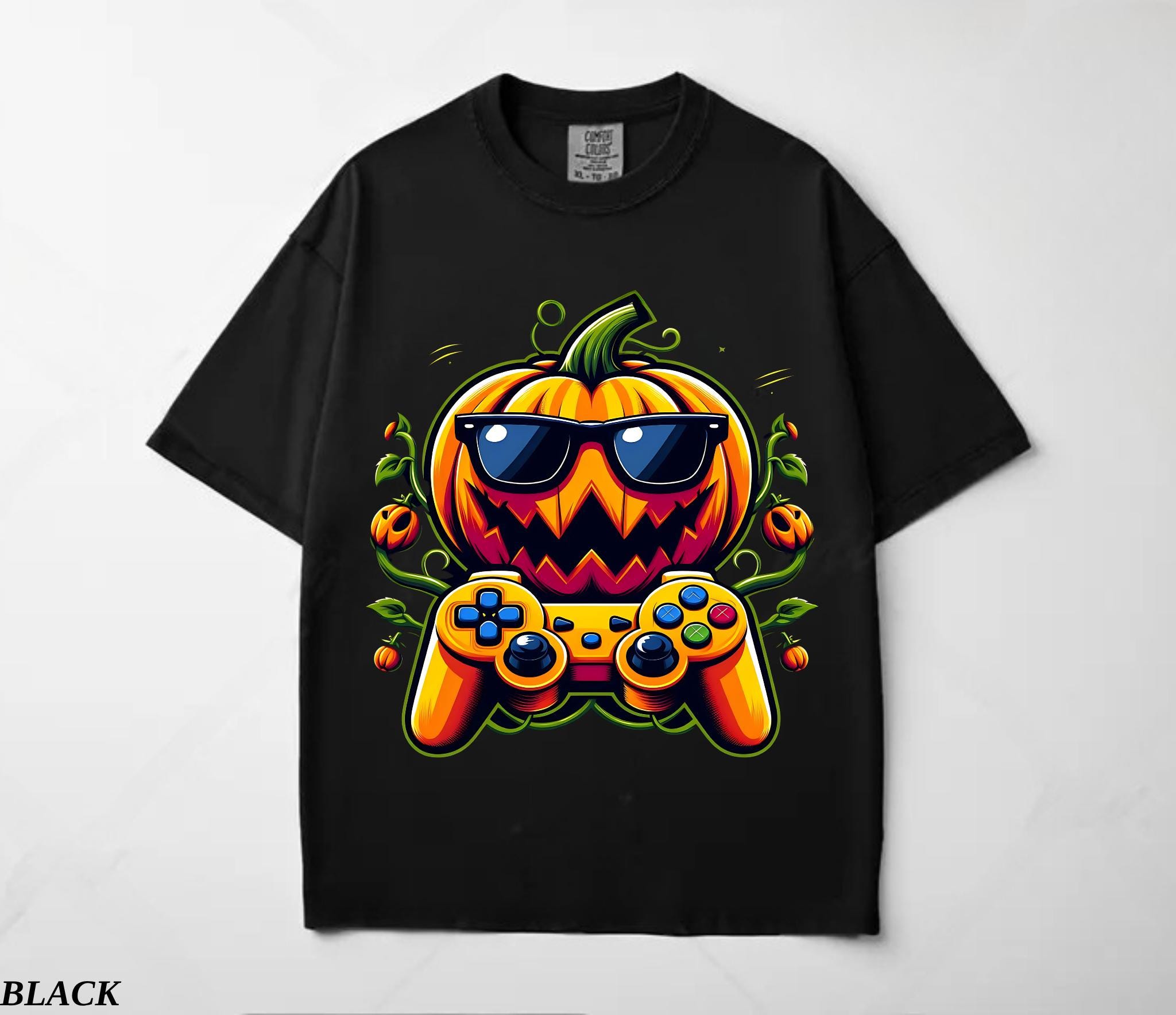 Halloween Pumpkin Gamer SVG | Cool Jack-o'-lantern Clipart With Game ...