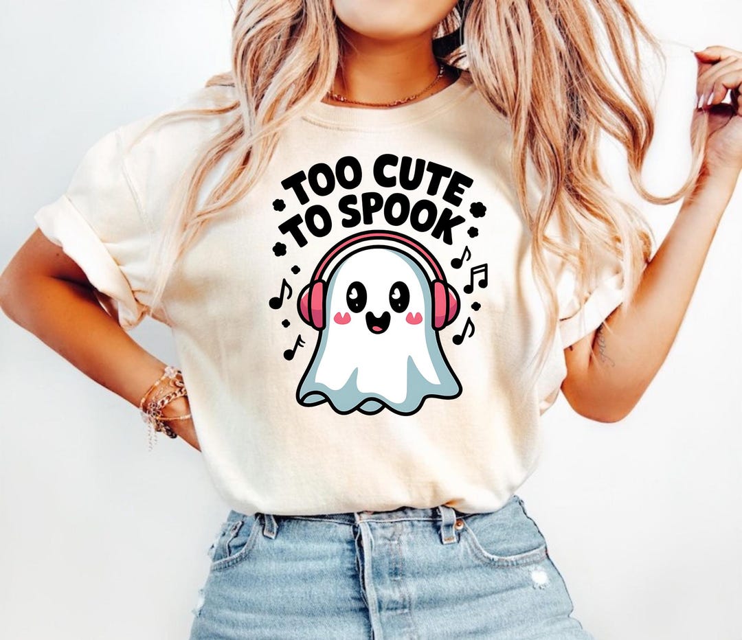 Cute Ghost, Too Cute to Spook,png Halloween Bundle,retro Halloween Pngs ...