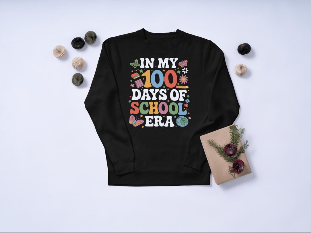 In My 100 Days of School Era PNG | Retro 100th Day of School PNG ...