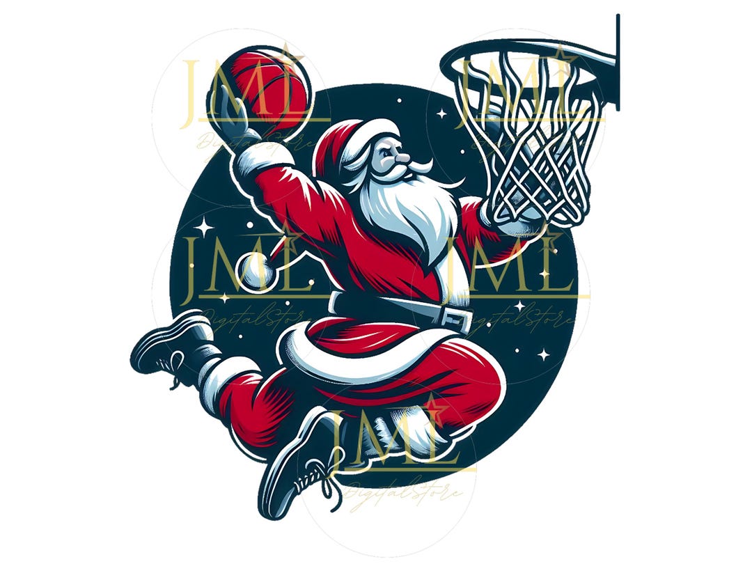 Santa Claus Basketball Png - Christmas Sports Design Png in PNG SVG ...