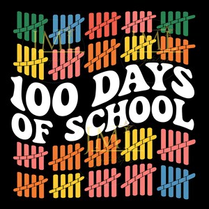 100 Days of School Colorful Tally Marks PNG, Teacher Celebration Design ...
