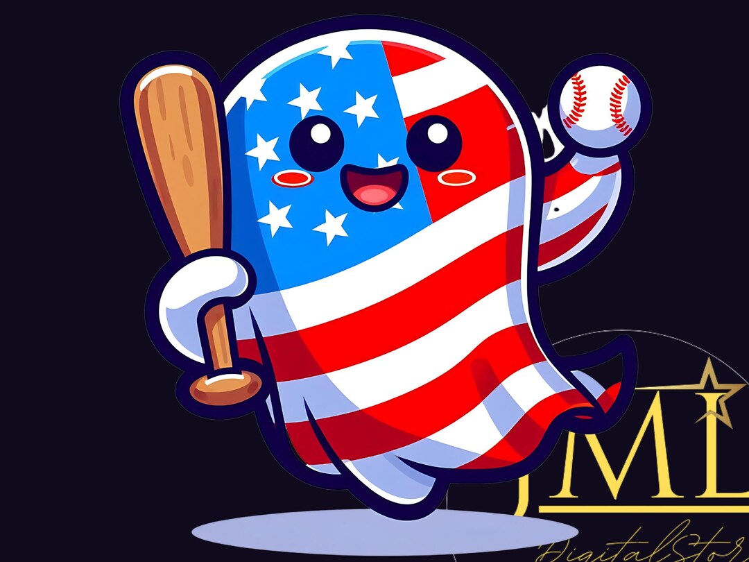 Ghost American Flag, Halloween USA Ghost, Cute American Ghost ...