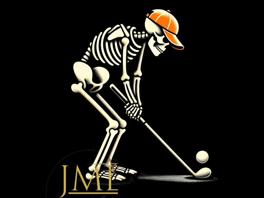 Skeleton Golfer SVG Png,skeleton Playing Golf Svg,golf Life Svg,funny ...
