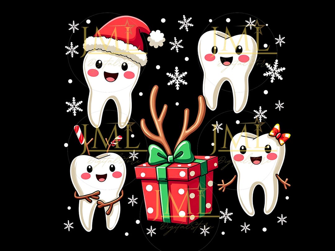 Cute Christmas Teeth Dentist Png Sublimation Design,dentist Christmas ...