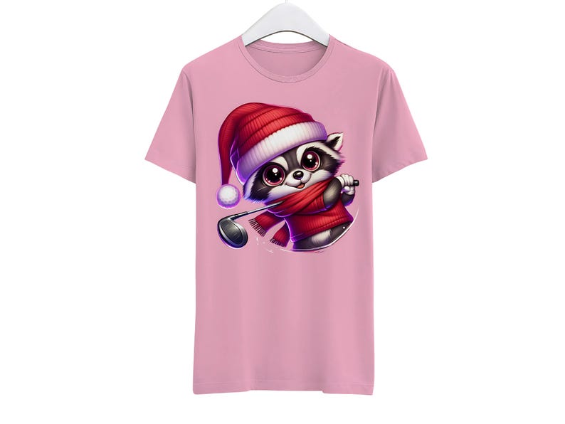 Christmas Raccoon Playing Golf Png Cute Raccoon Design in PNG SVG ...
