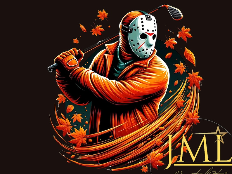 Jason Voorhees Inspired Autumn Golf Character Digital Download,autumn ...