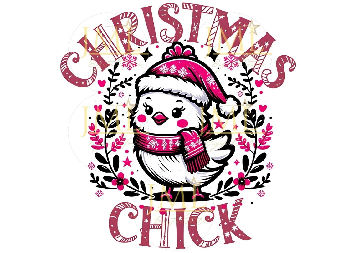 Christmas Chick PNG, Cute Christmas Chick SVG Clipart, Santa Hat Chick ...