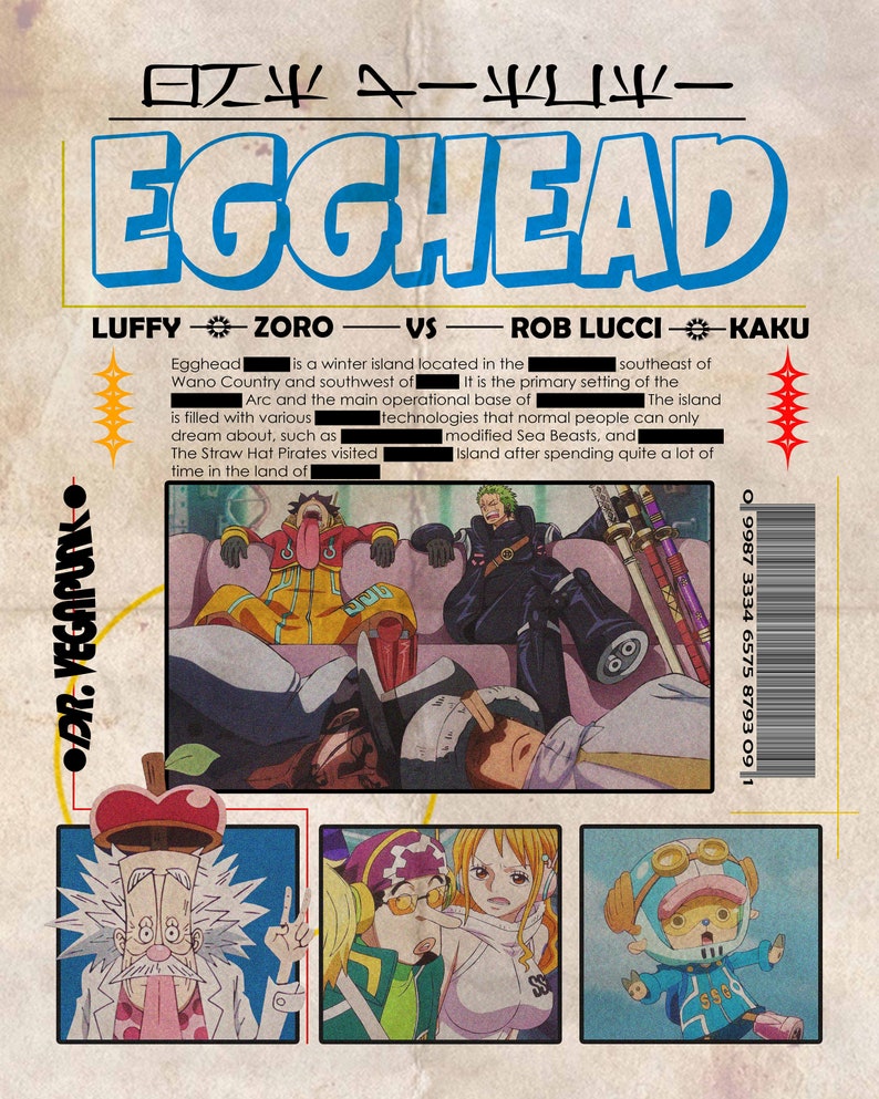 One Piece Egghead Arc Wall Art Anime Manga Wall Decor, Instant Digital ...