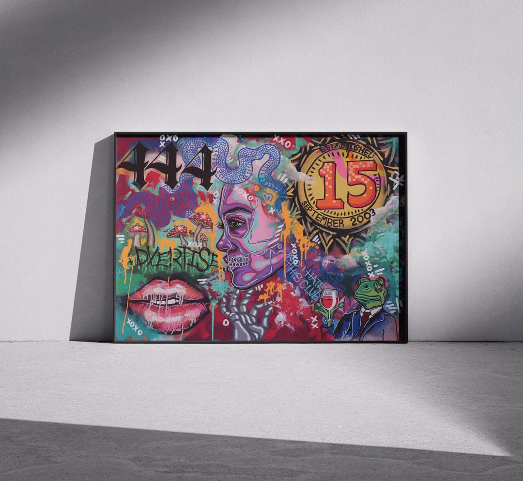 Painting Digital Art Print | Mixed Media Painting Art | Colorful Wall ...