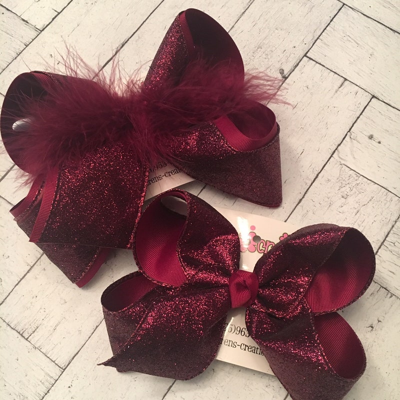 Maroon Hair Bow - Etsy