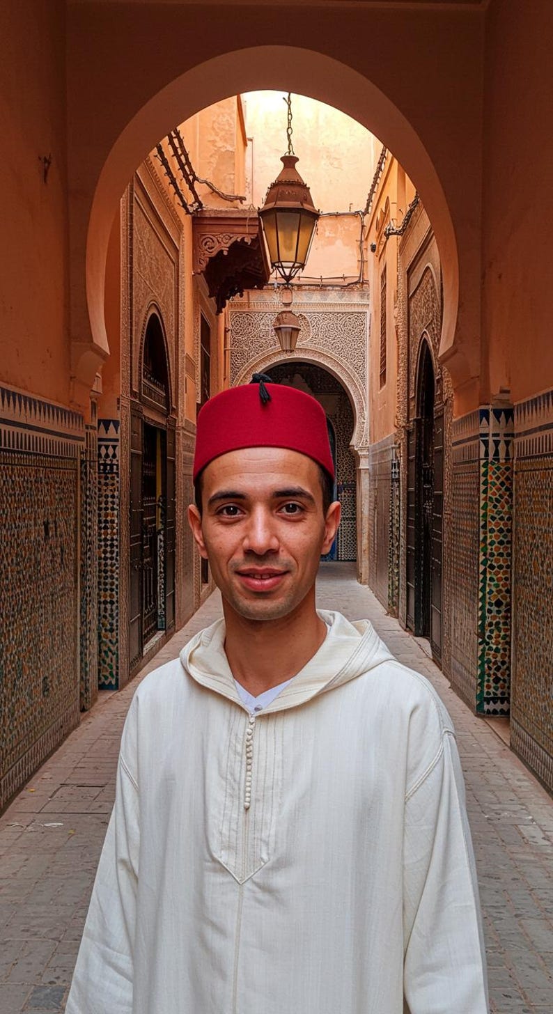 Traditional Moroccan Fez Hat – Handmade Red Tarbouche With Black Tassel ...