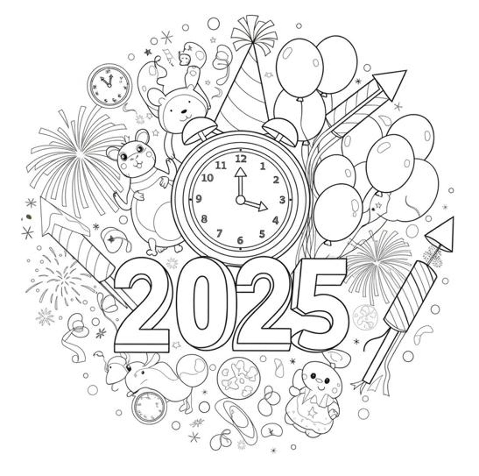 Christmas Coloring Pages for Kids Festive Activities and New Year 2025 ...