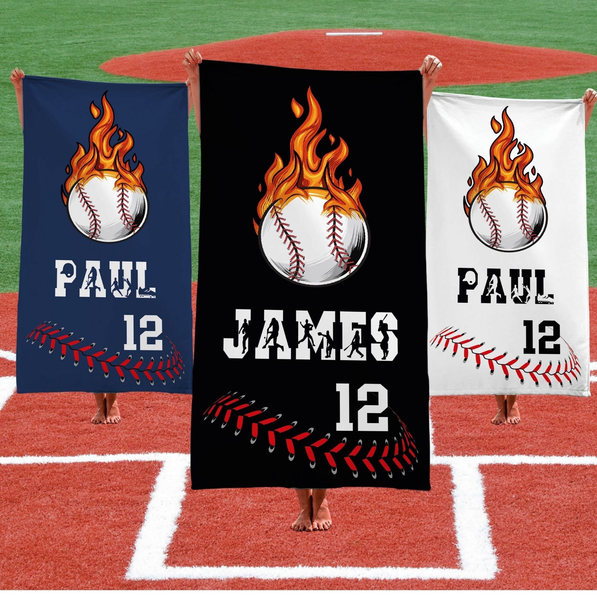 Personalized Baseball Beach Towel, Baseball Gifts for Boys, Custom ...