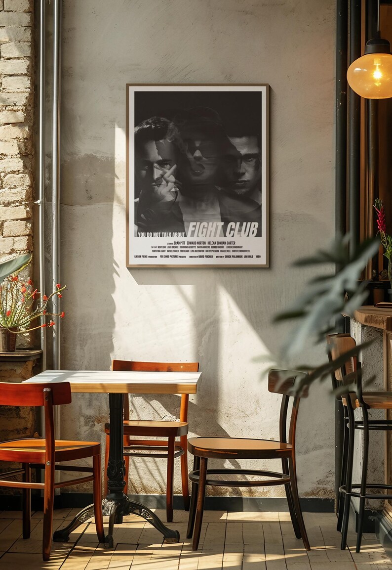 Fight Club Movie Poster Tyler Durden Artwork David Fincher Iconic Film ...