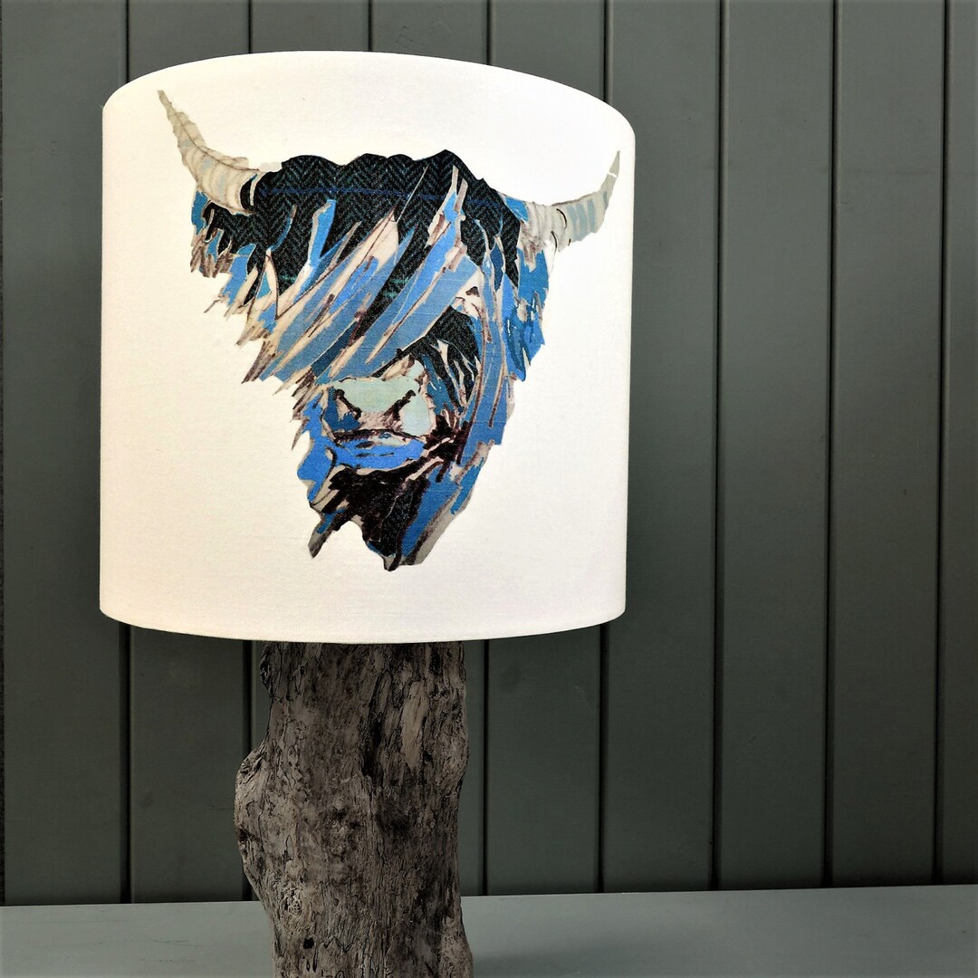 Highland Cow Lampshade Cow Light Shade Highland Cow Decor Scottish ...