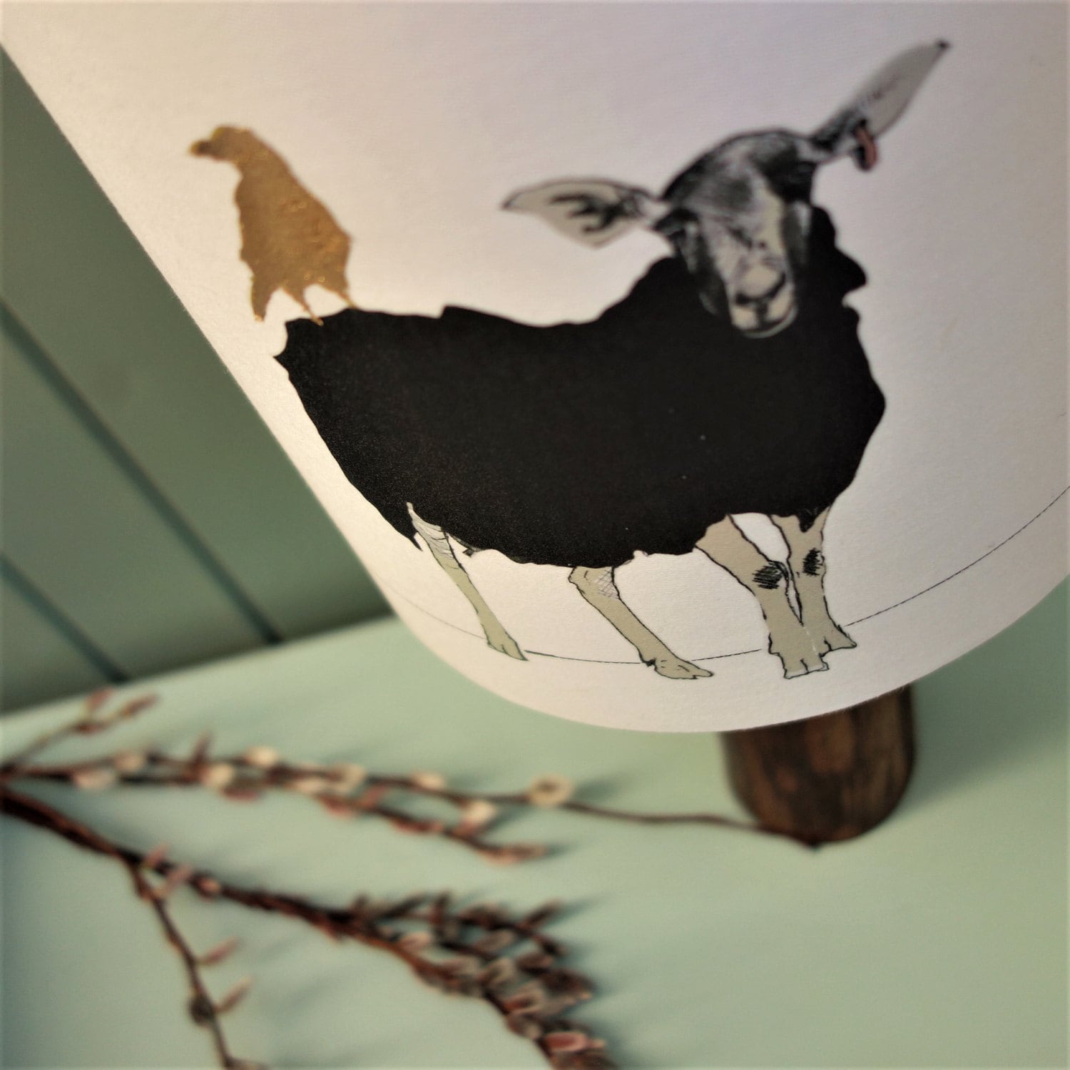 Black Sheep and Crow Lampshade Black Sheep Lighting Sheep - Etsy