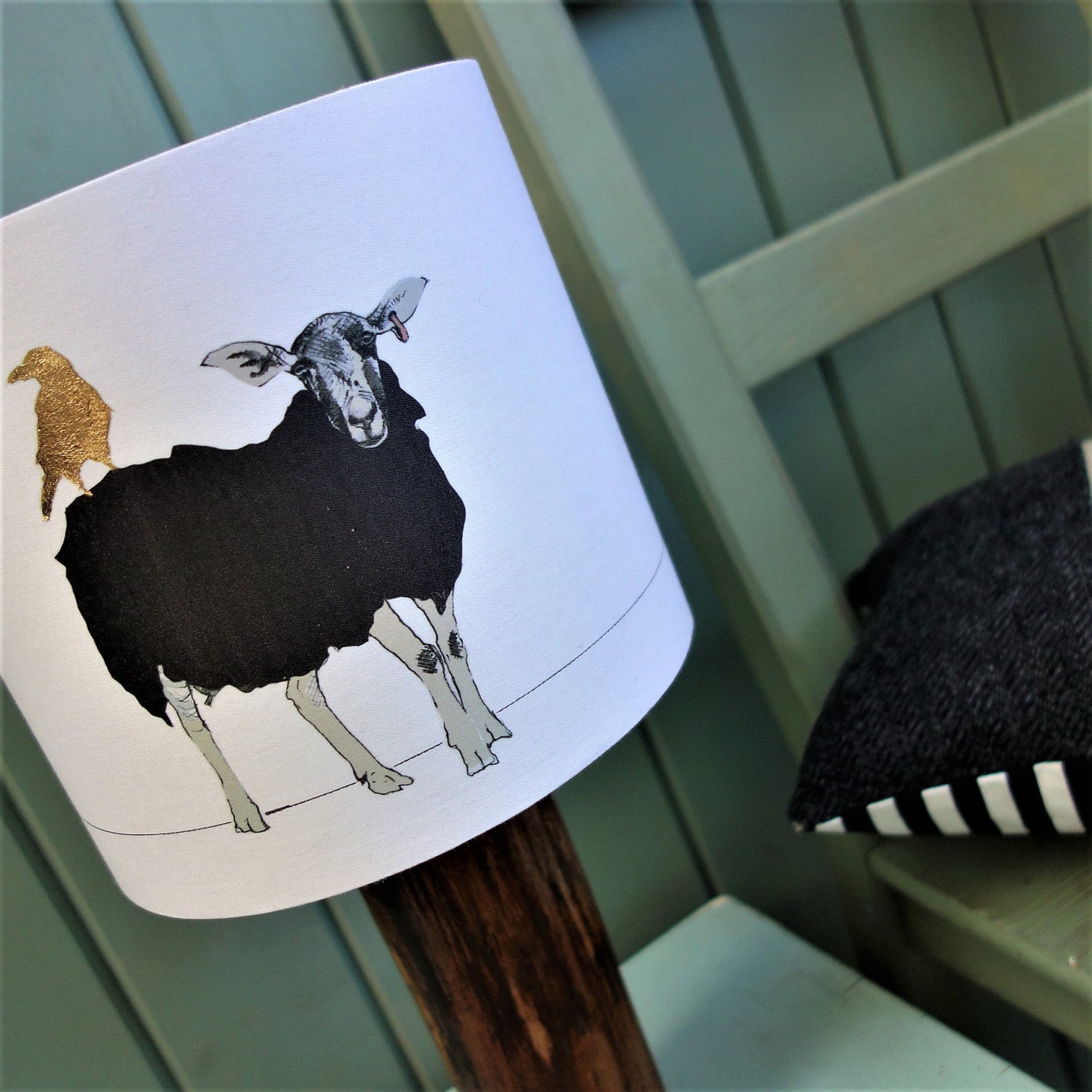 Black Sheep and Crow Lampshade Black Sheep Lighting Sheep - Etsy