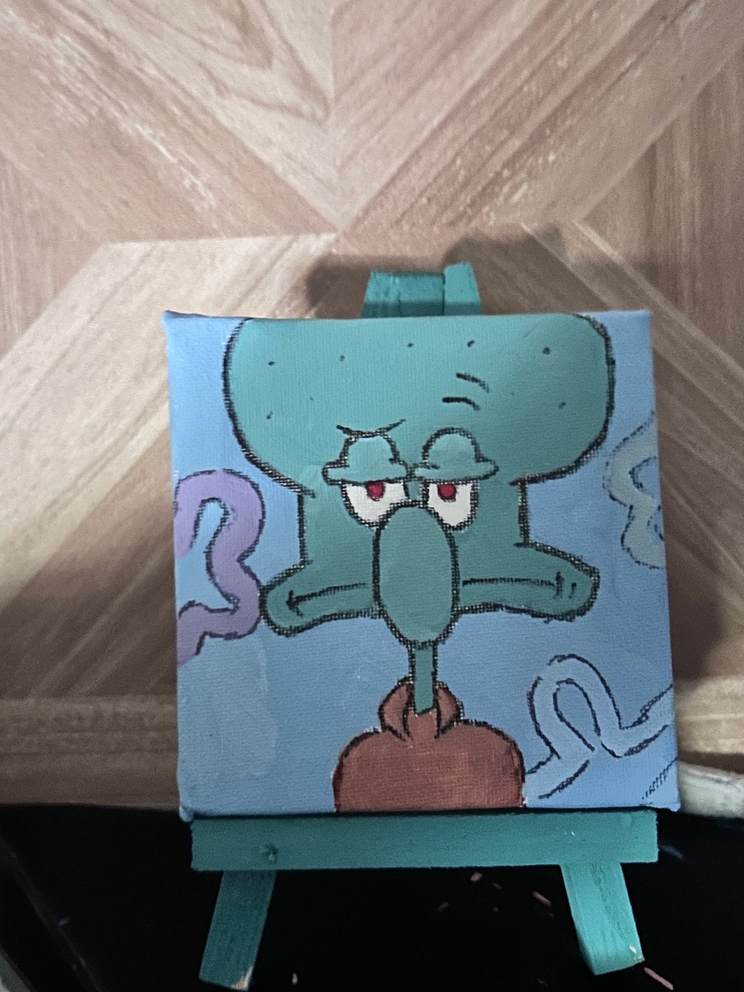 Squidward Canvas Painting - Etsy