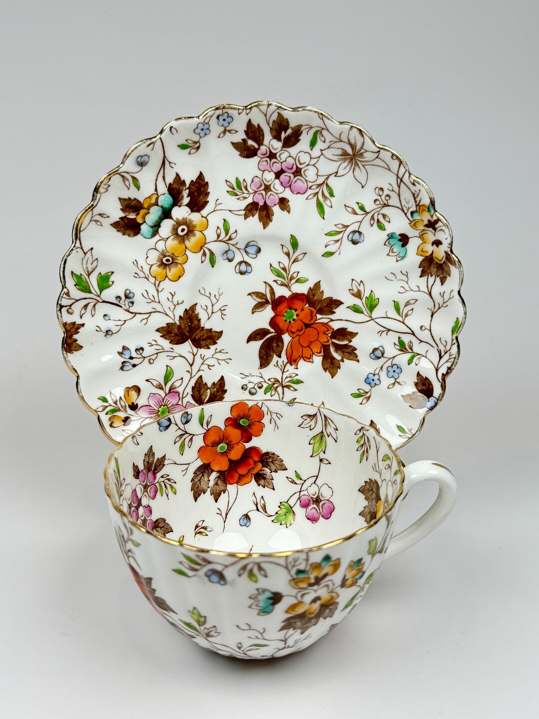 Vintage Radfords Fenton Bone China Teacup and Saucer / "the Gatineau ...