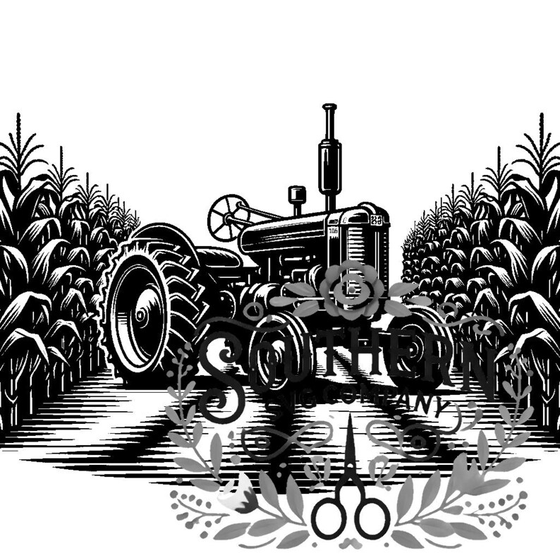 SVG Tractor Bundle - Cornfield Farming Design, Crop & Harvest SVG Files ...