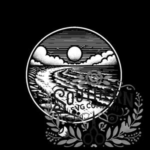 Ocean Shoreline SVG Bundle | Beach Waves & Seashells Digital Download ...