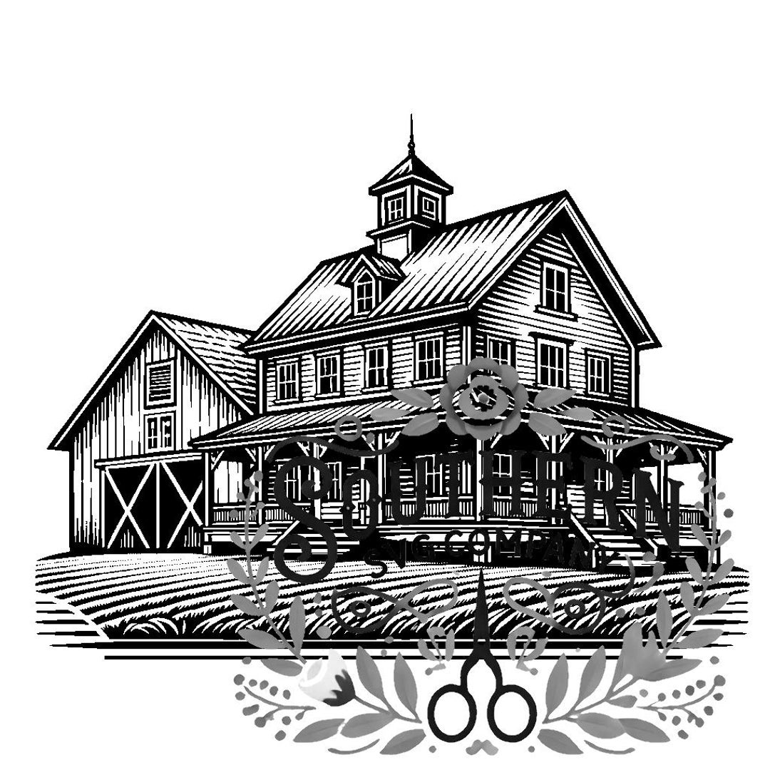 Farmhouse and Barn SVG Bundle - Rustic Country Design - Printed or ...
