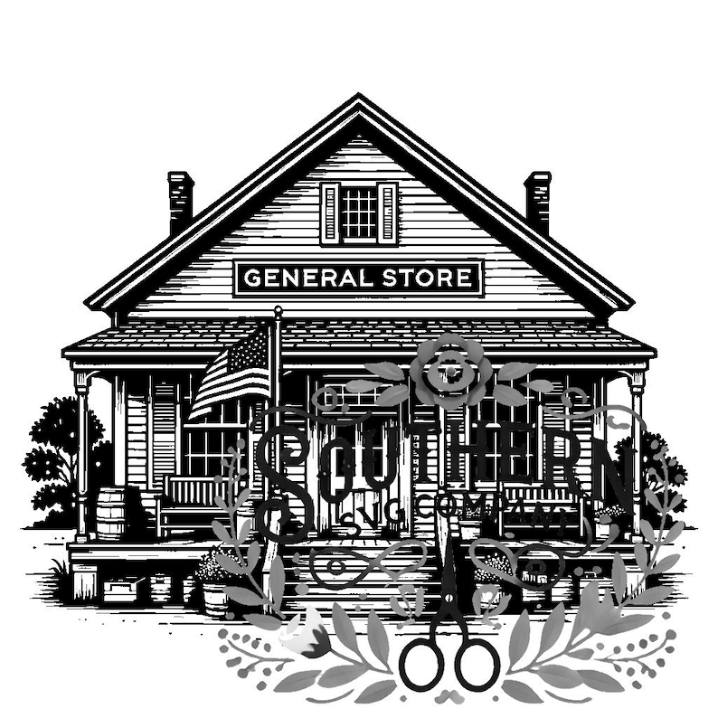 Vintage General Store SVG Pack - Printable Graphics Retro Wall Art ...