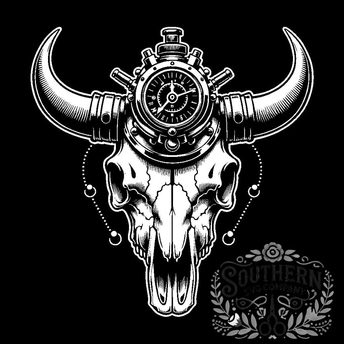 SVG Cow Skull | Unique Home Decor, Rustic Digital Download, Vintage Art ...