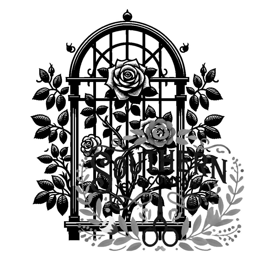 SVG Rose Trellis Bundle - Garden Flower Design, Digital Cut Files for ...