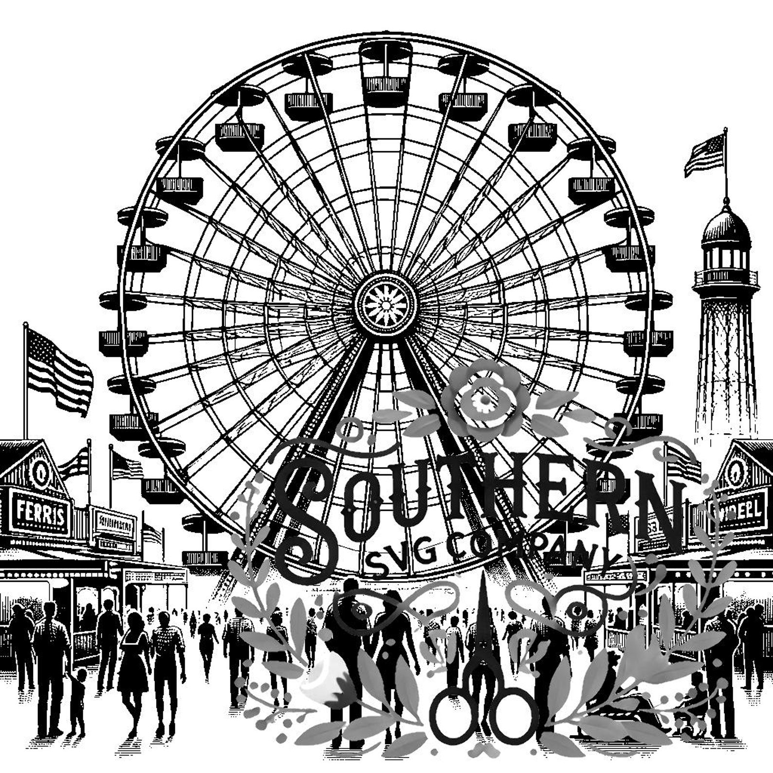 Ferris Wheel SVG Bundle - Perfect for Scrapbooking, Crafts & More ...