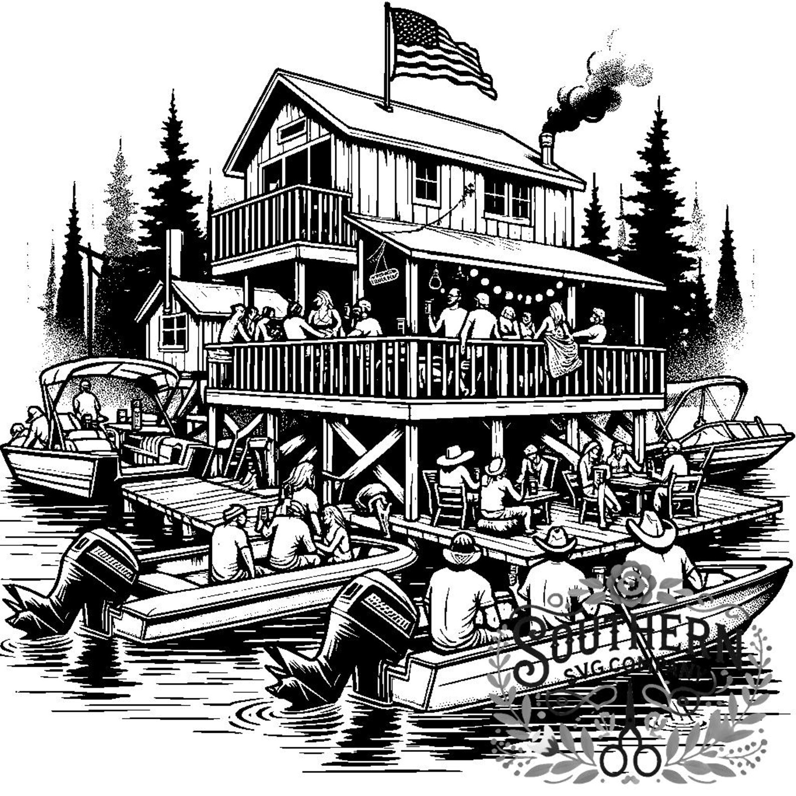 Redneck Yacht Club SVG Bundle - Rustic Southern Boat Design for ...