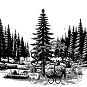 Rustic Pine Forest SVG Bundle - Nature-inspired Digital Designs for Crafts and Decor - Etsy
