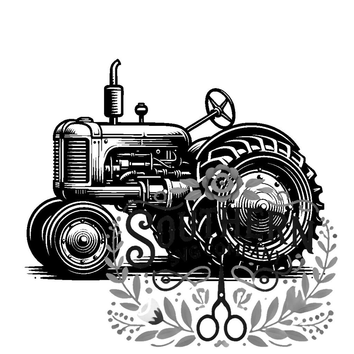 SVG Rustic Tractor Bundle - Farmhouse Crafting Design, Instant Download ...