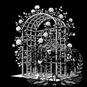 SVG Rose Trellis Bundle - Garden Flower Design, Digital Cut Files for ...