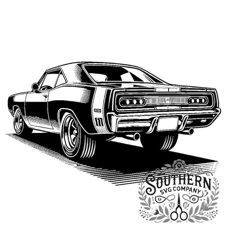 Art Deco Style Old School Muscle Car SVG Bundle Max Length 140 - Etsy
