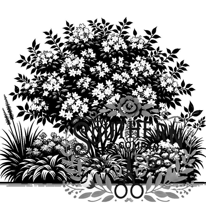 Flowering Shrubs SVG Bundle Floral Design Files for DIY Projects - Etsy