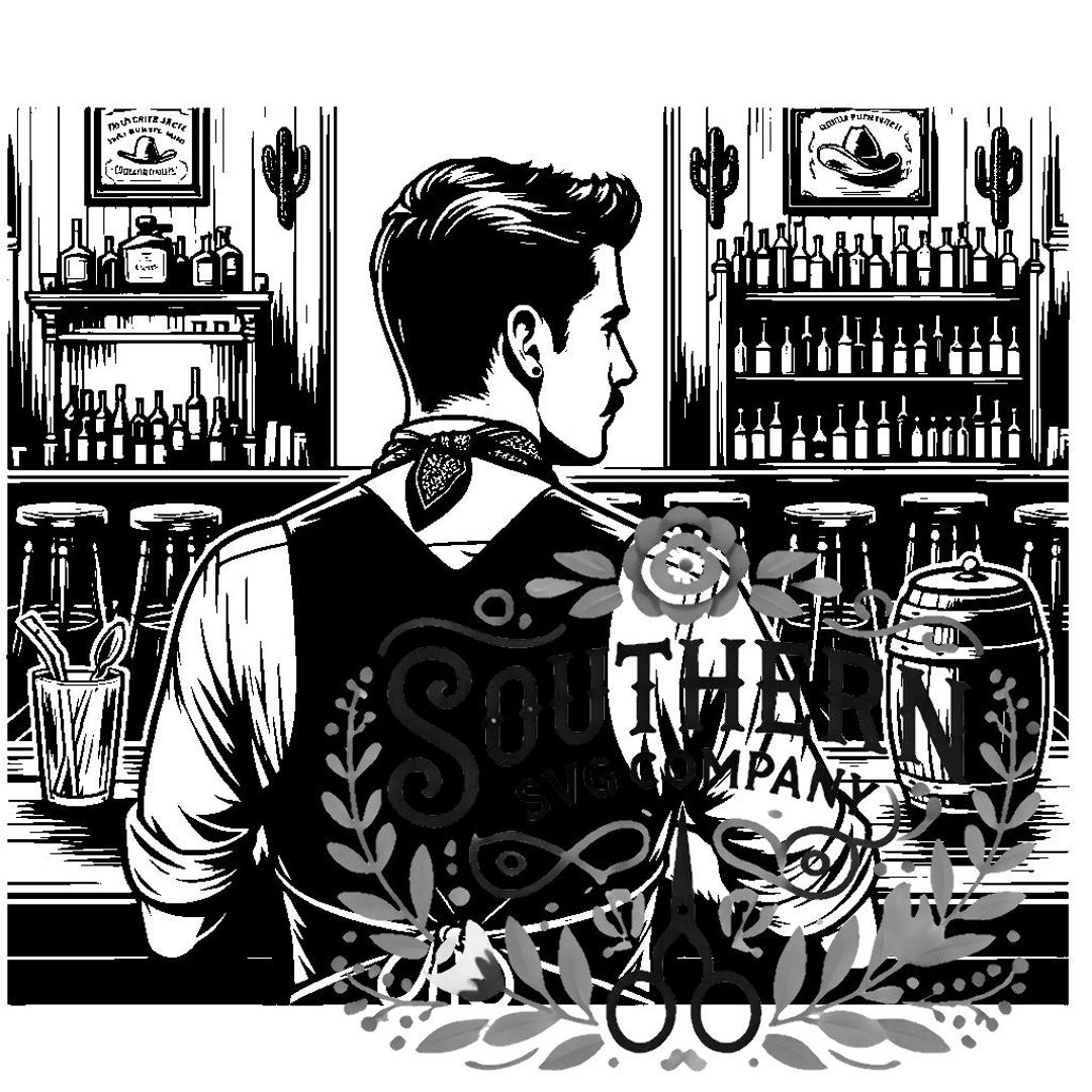 SVG Saloon Bartender Bundle | Western Bar Decor | Vintage Clipart ...